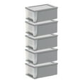 Iris Usa Stackable 7 Qt Small Plastic Storage Bins Modular Gray