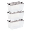 Citylife Collapsible Storage Bins with Lid Plastic 64L (17 Gal) 2 Packs ...