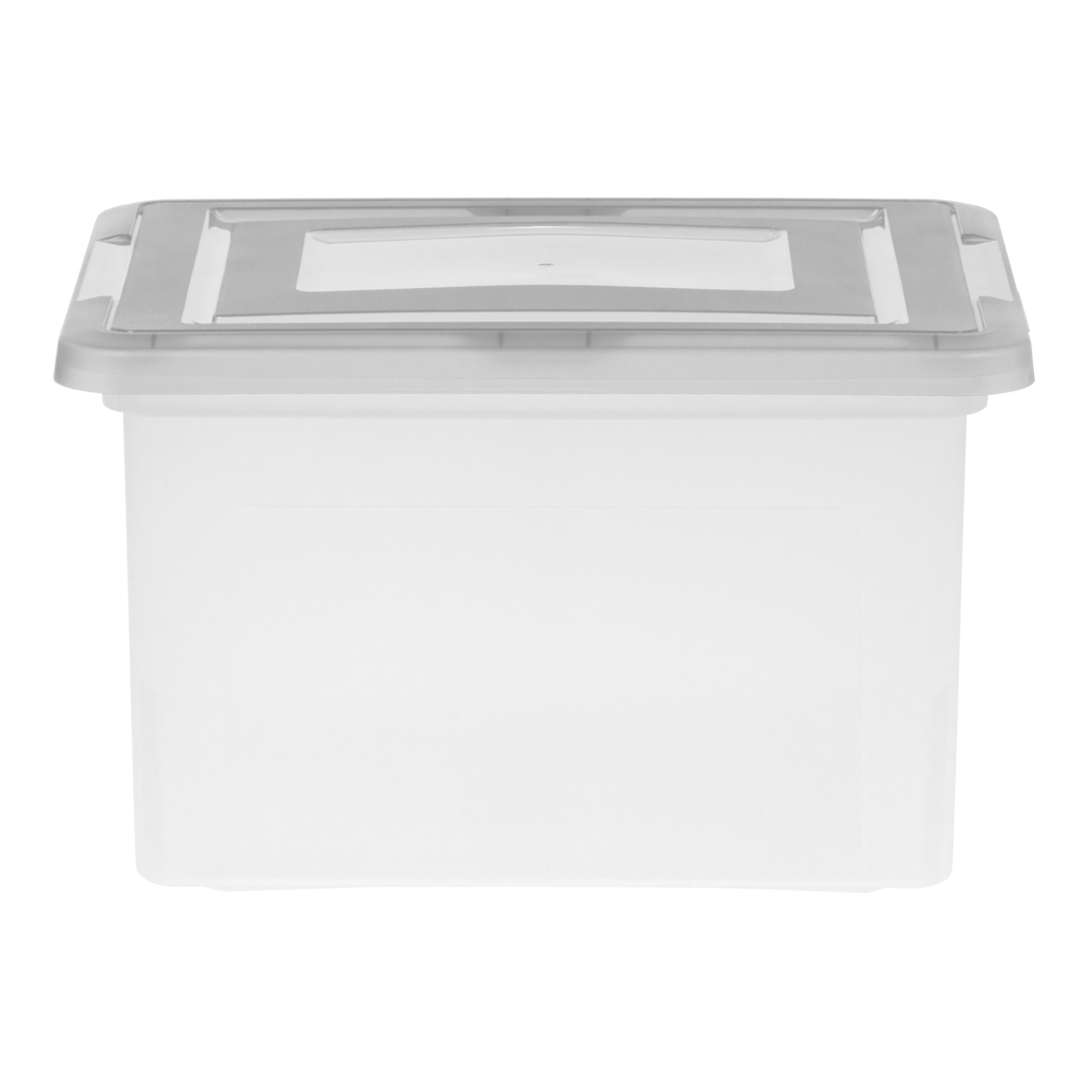 IRIS USA, Clear Plastic Legal and Letter Size File Storage Box, Gray ...
