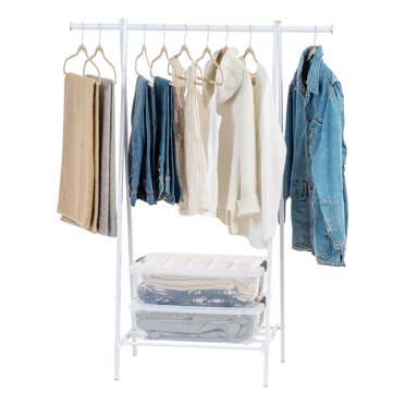 IRIS USA Free-Standing Clothing Rack, Clothes Organizer, Ladder Style ...
