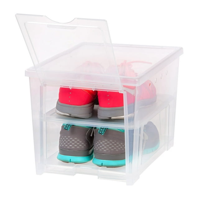 IRIS USA, Easy Access Women's Shoe Storage Box, Clear - Walmart.com