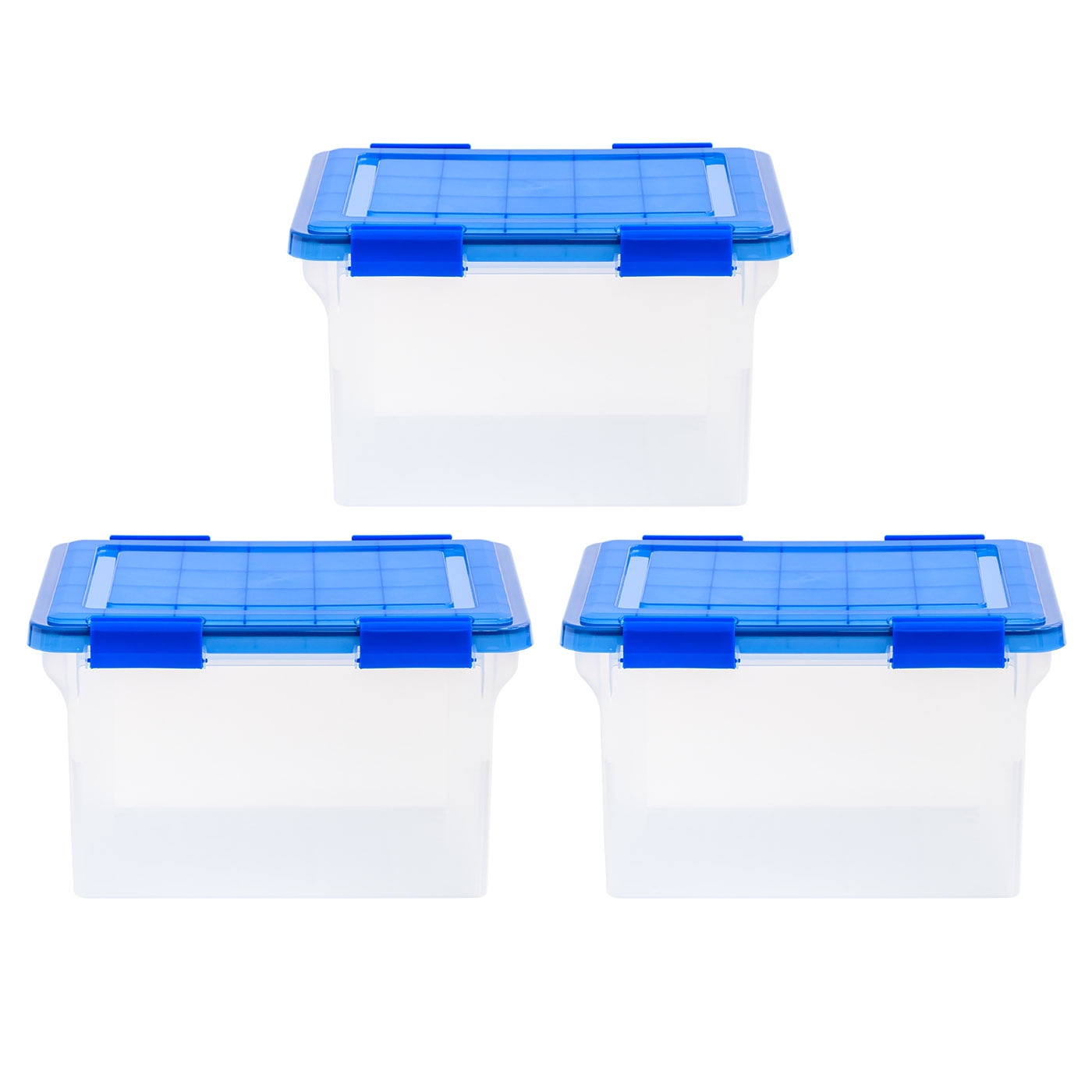 IRIS USA Letter and Legal Size Plastic File Storage Box with WeatherPro ...