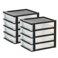 IRIS USA, Medium 4-Drawer Compact Desktop Organizer, Stacking Desktop ...