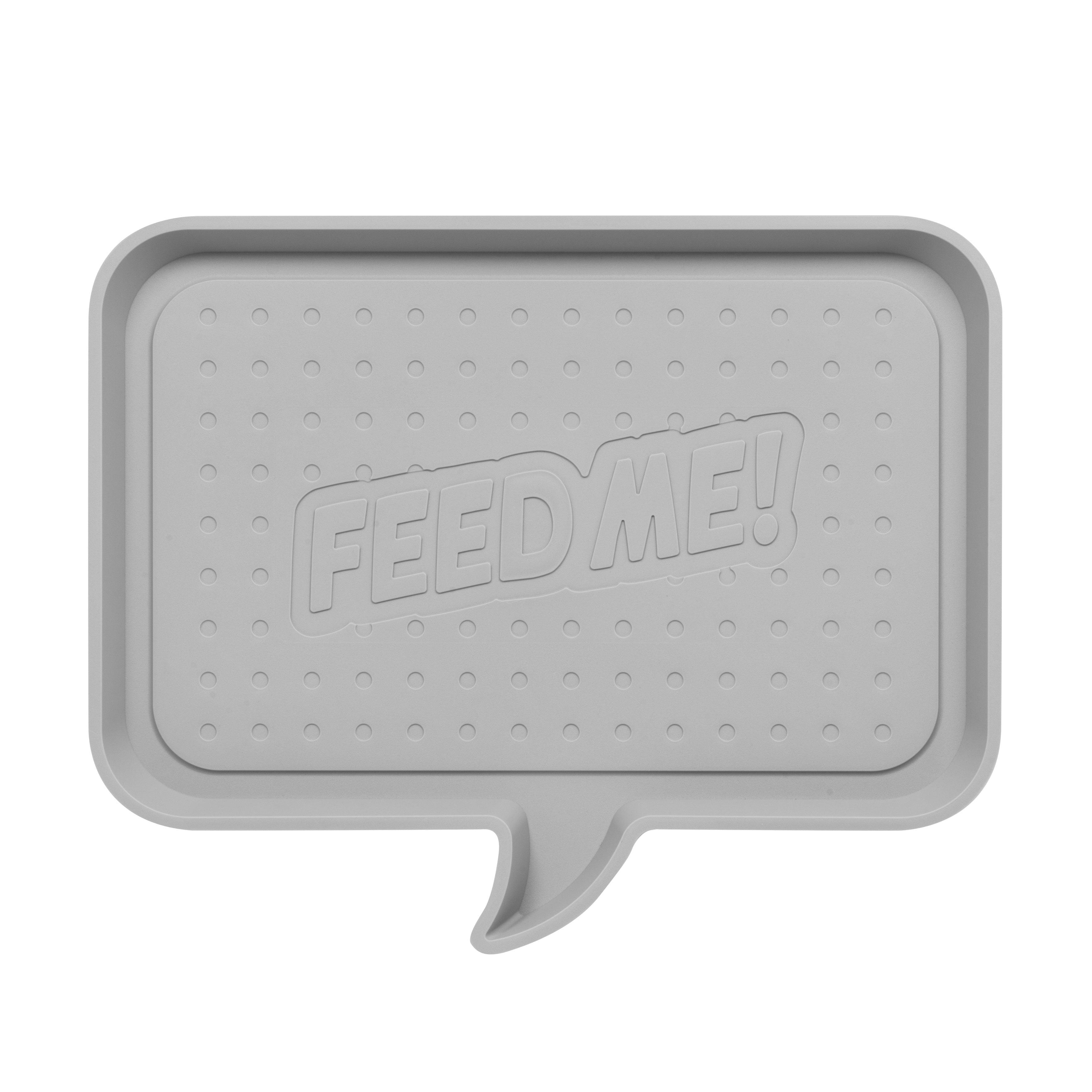 IRIS USA, Medium "FEED ME" Feeding Mat for Dog or Cat, Light Gray ...