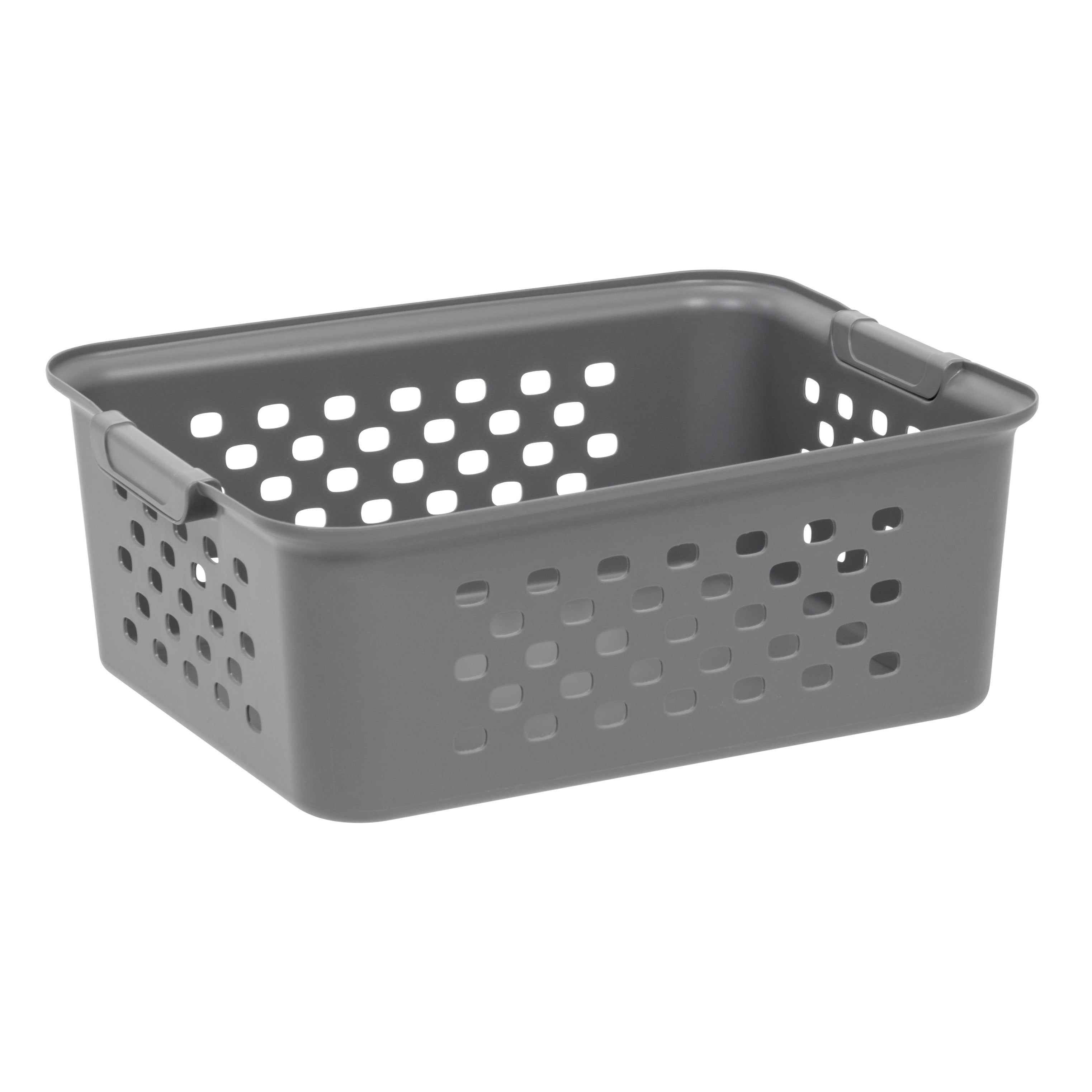 IRIS Medium Plastic Storage Basket for Organizing, Gray - Walmart.com