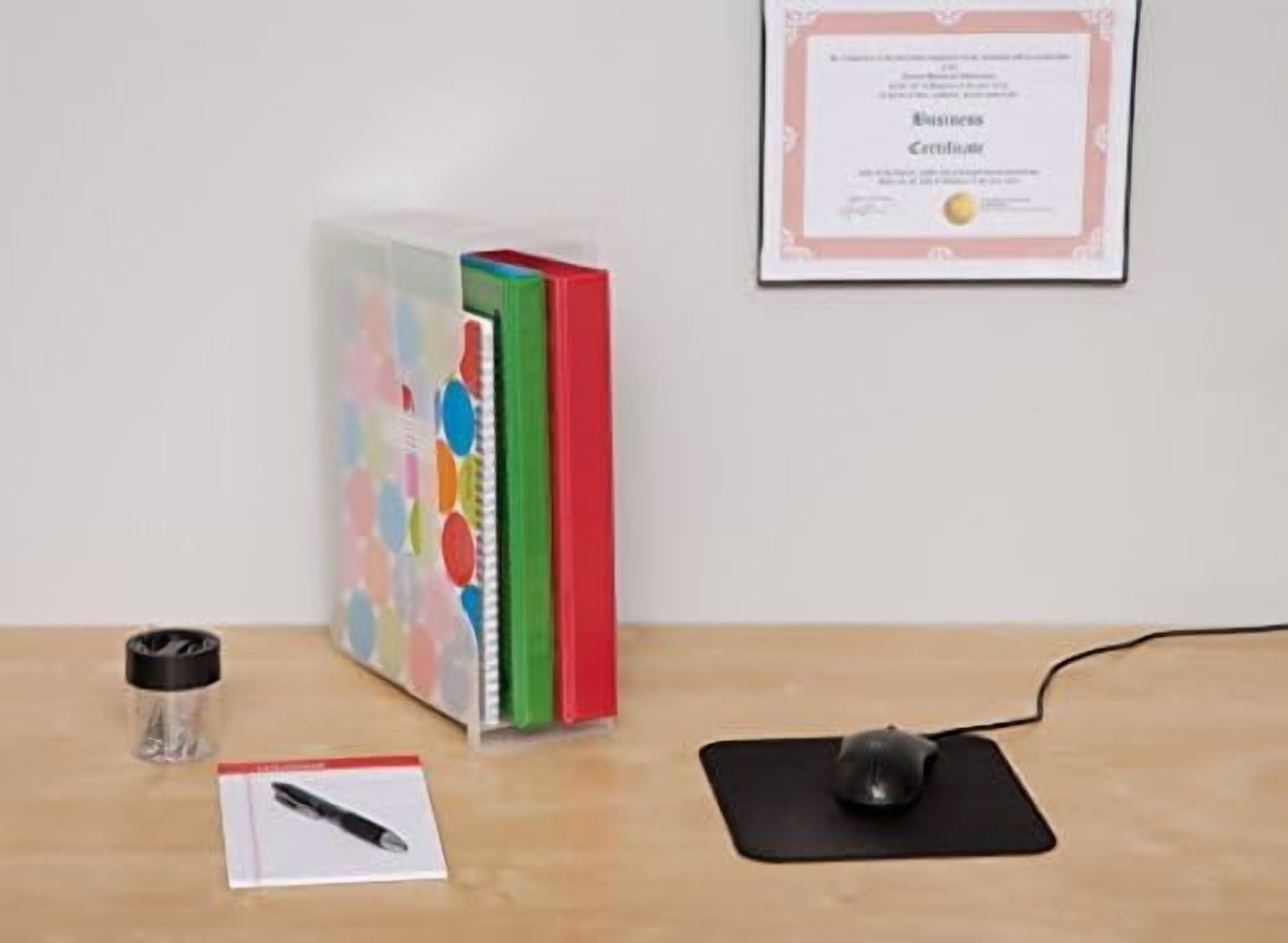 IRIS USA Medium Portable Desktop File Box with Open Lid, 6 Pack, Side ...