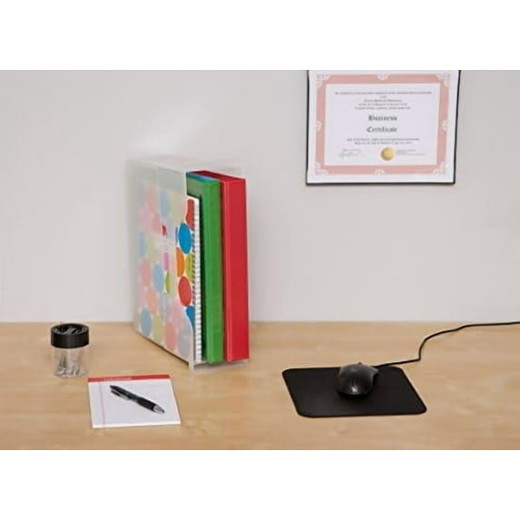 IRIS USA Medium Portable Desktop File Box with Open Lid, 6 Pack, Side ...