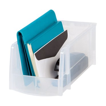 IRIS Medium Stacking Bin, Clear - Walmart.com