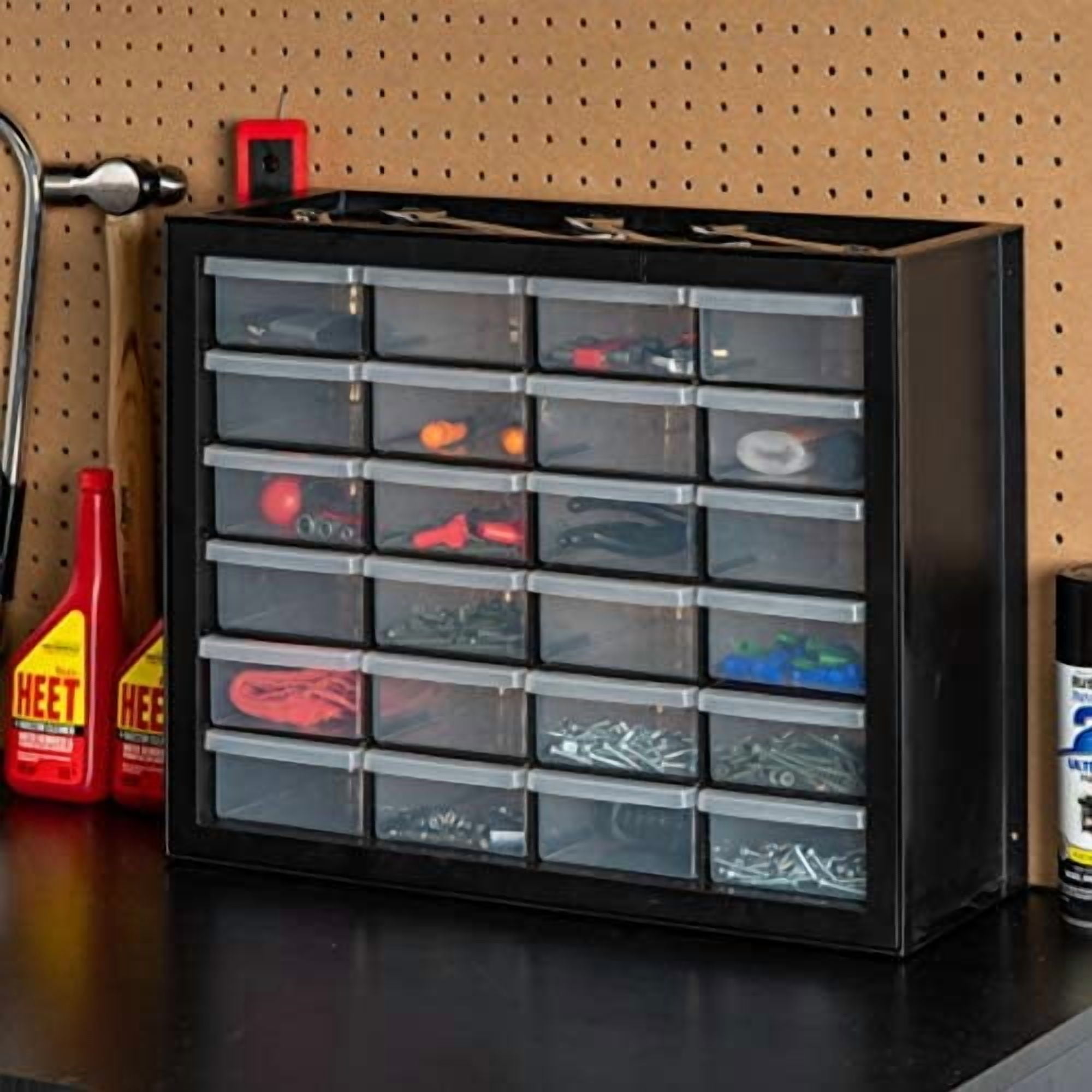 IRIS USA Plastic Storage Drawers, 24-Drawer, Stackable Small Parts ...