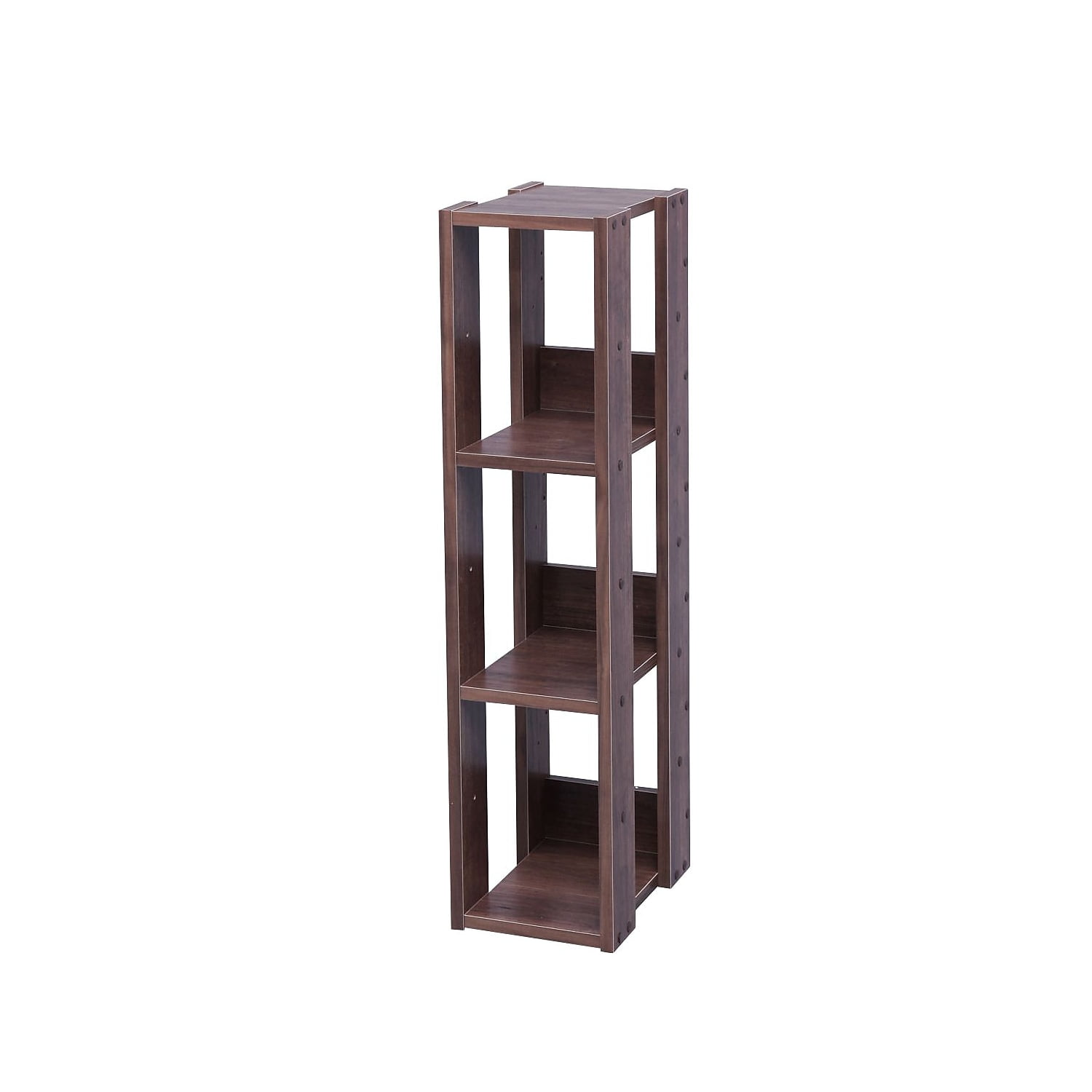 IRIS USA Slim 3-Shelf Open Wood Book Storage Office Shelving Unit ...