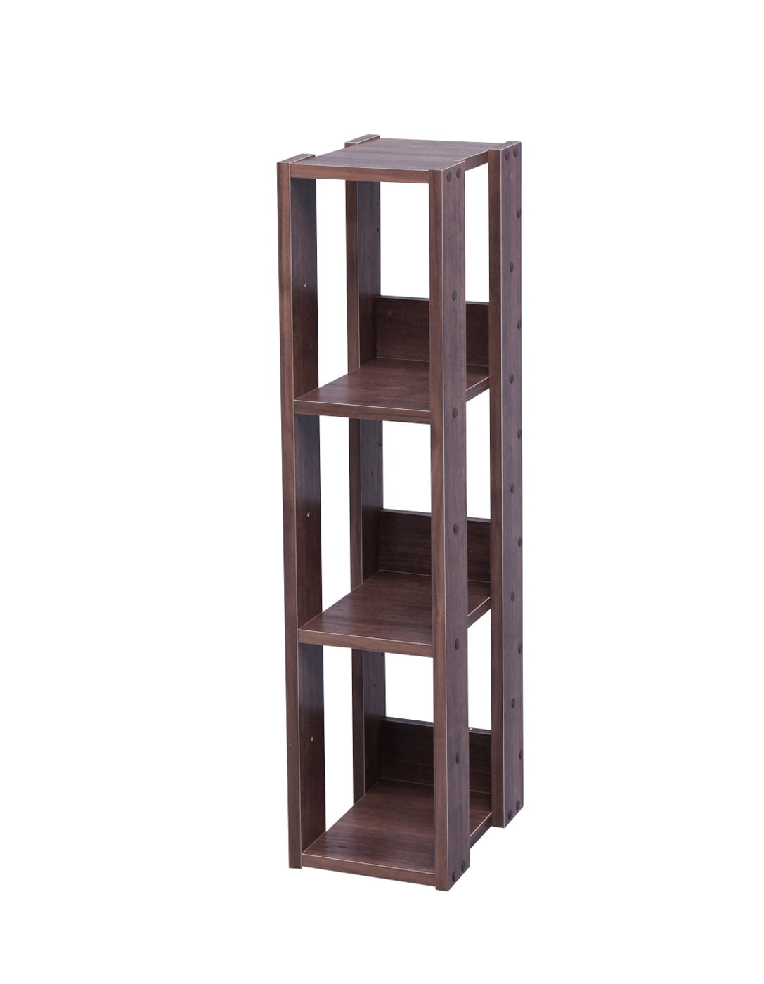 IRIS USA Slim 3-Shelf Open Wood Book Storage Office Shelving Unit ...