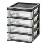IRIS Small 4-Drawer Compact Desktop Organizer, Stacking Desktop Unit ...
