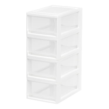 Deflecto Stackable Storage Caddy Organizer, 3 Containers, White/Clear ...
