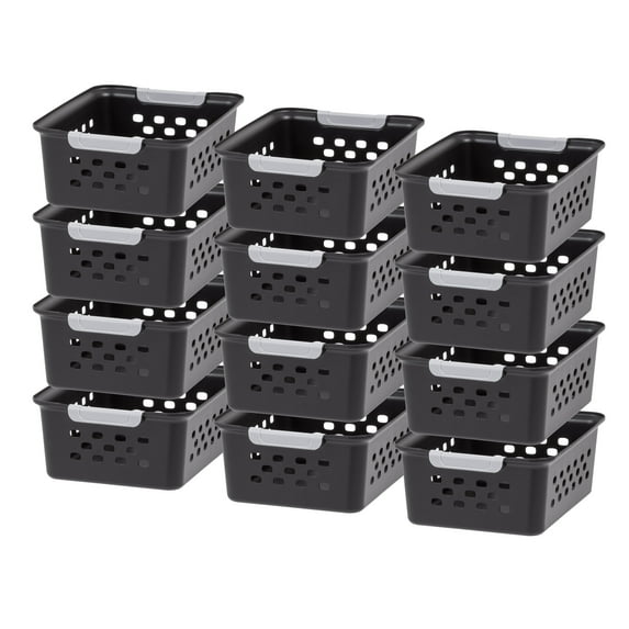 IRIS USA Small Storage Bins - Stackable, White, 12-Pack, Kitchen ...