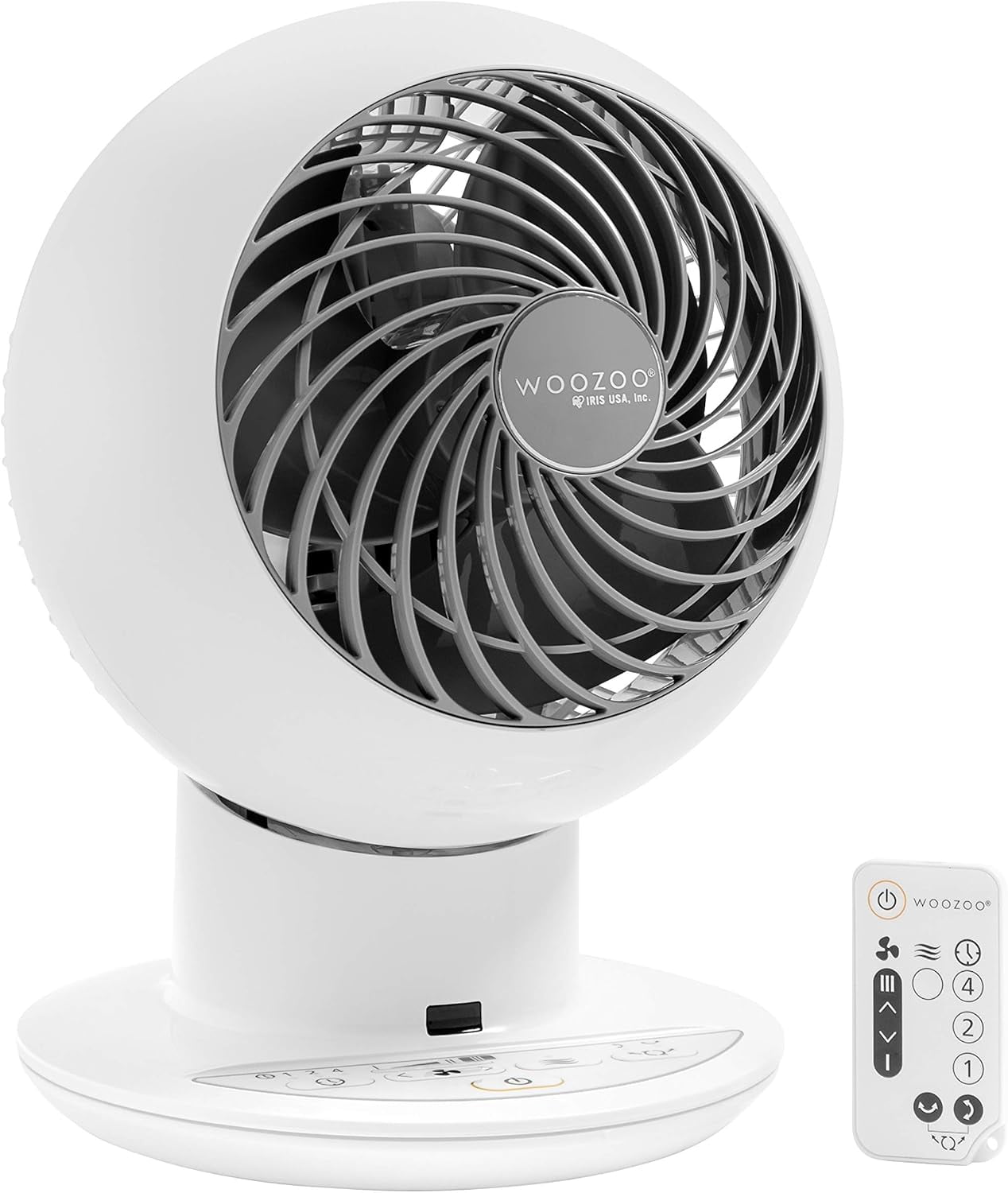 IRIS USA WOOZOO Air Circulator Fan with Remote, Oscillating, 5 Speeds, 82ft Max Air Distance ...