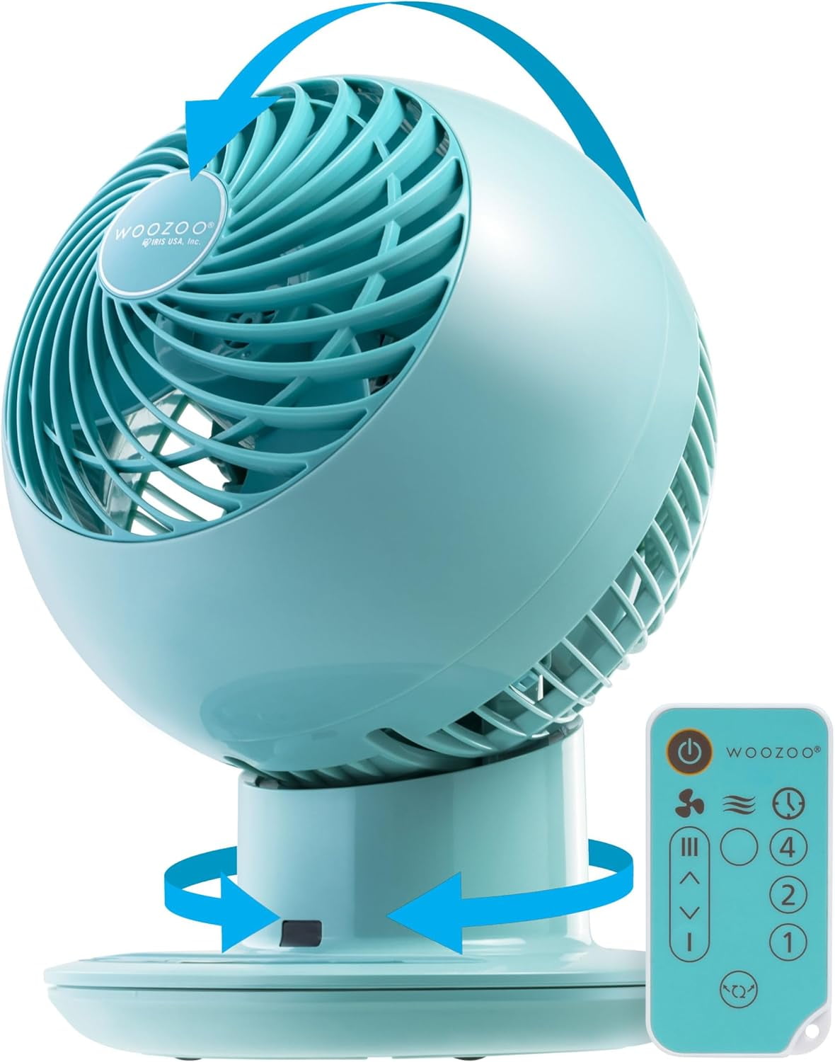 IRIS USA WOOZOO Fan with Remote, Oscillating Fan, Desk Fan, Table Air ...
