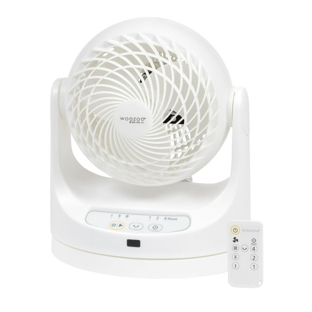 IRIS USA Woozoo Oscillating Air Circulator Fan, Remote Controlled, for ...