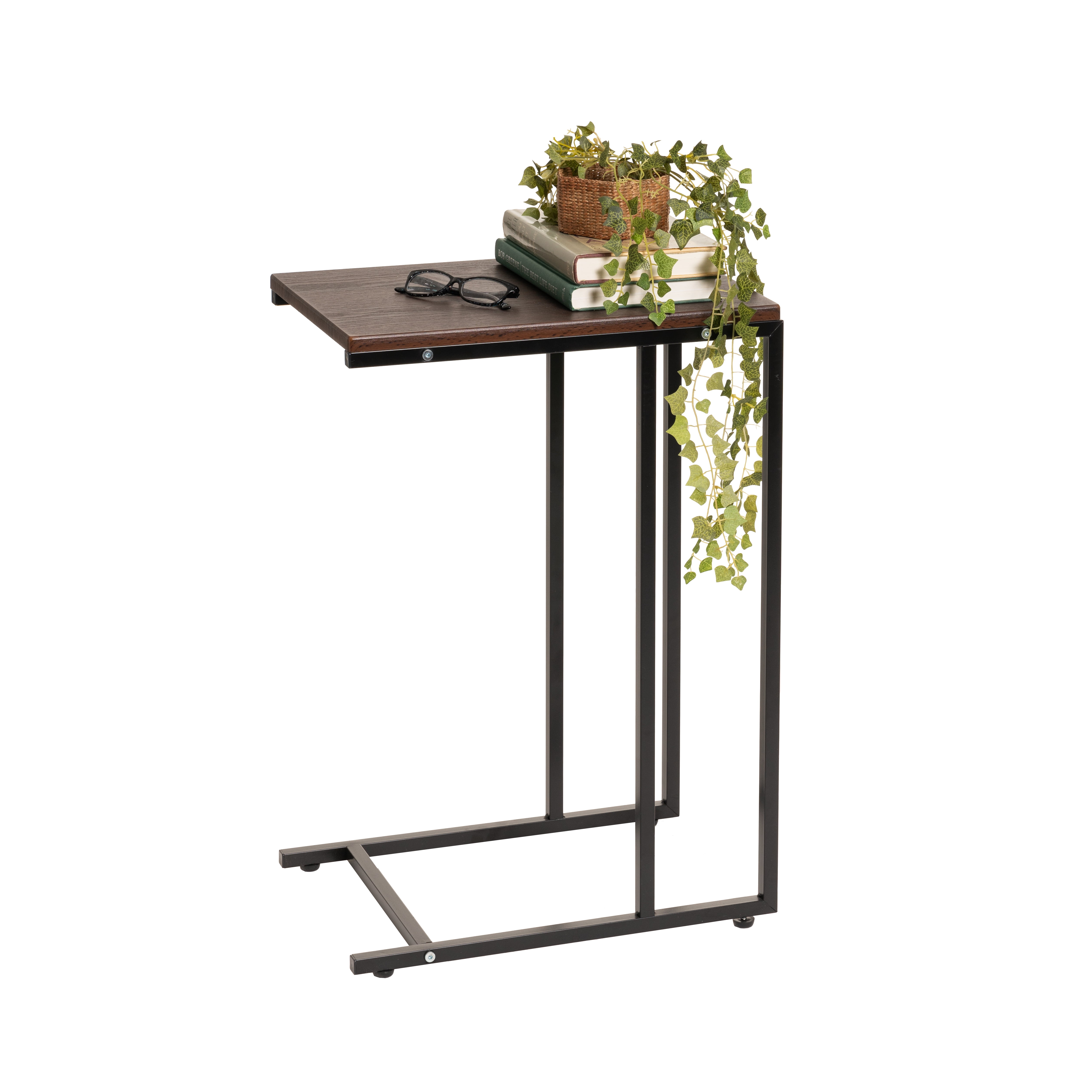 IRIS USA Wood Accent Sofa End C-Shape Table Computer Desk - Walmart.com
