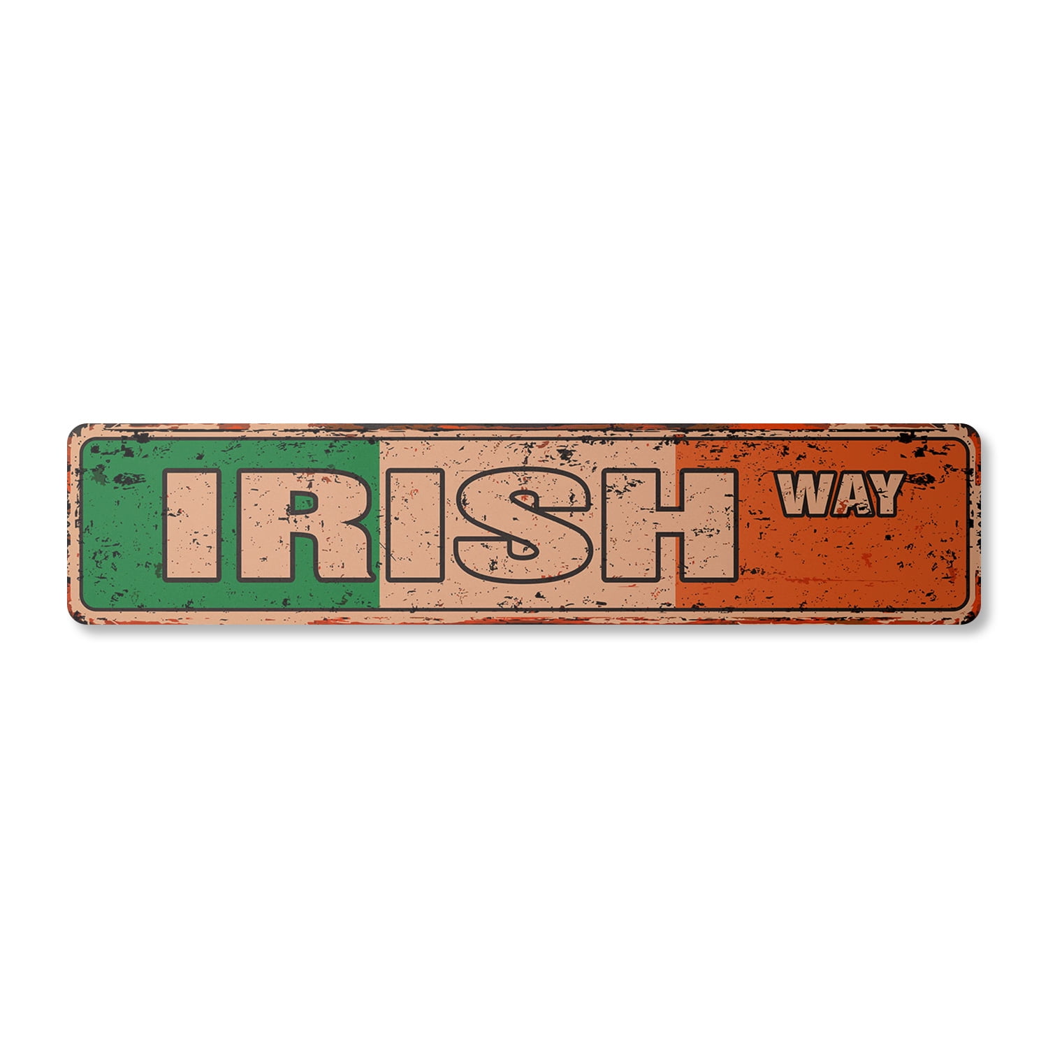 IRISH FLAG Vintage Aluminum Street Sign Ireland flags irishman luck ...