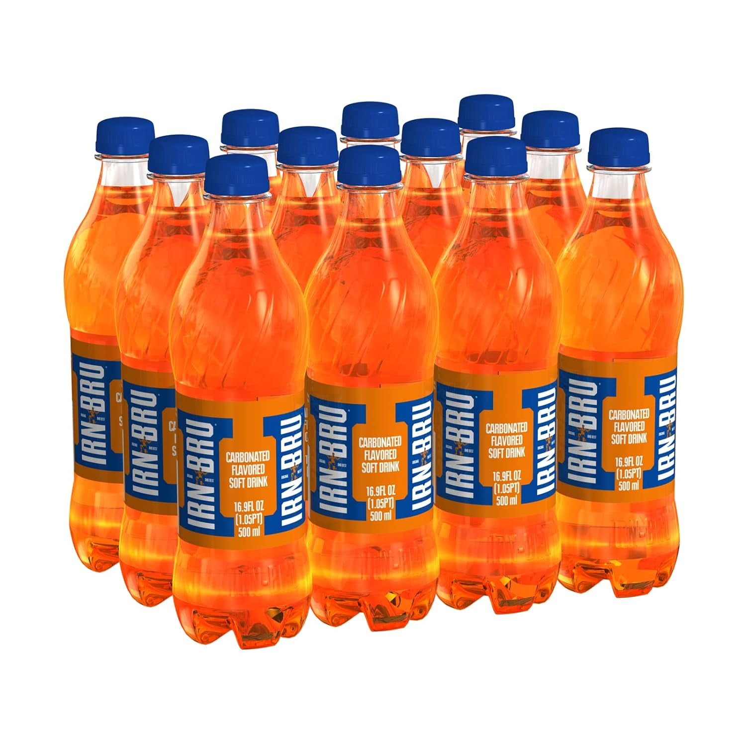 IRN-BRU Original Flavored Soft Drink, Carbonated Beverage, 500 ml PET ...