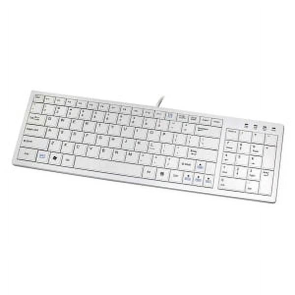 IROCKS WHITE COMPACT ULTRA X-SLIM KEYBOARD WITH TERRACE KEY - Walmart.com