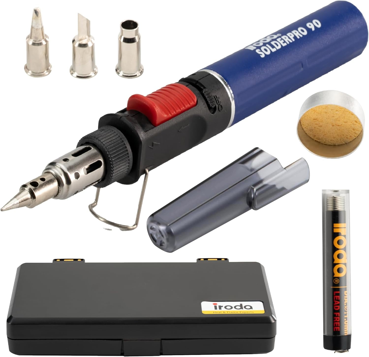 IRODA SolderPro 90K Professional Butane Soldering Iron Kit | Cordless 3 ...