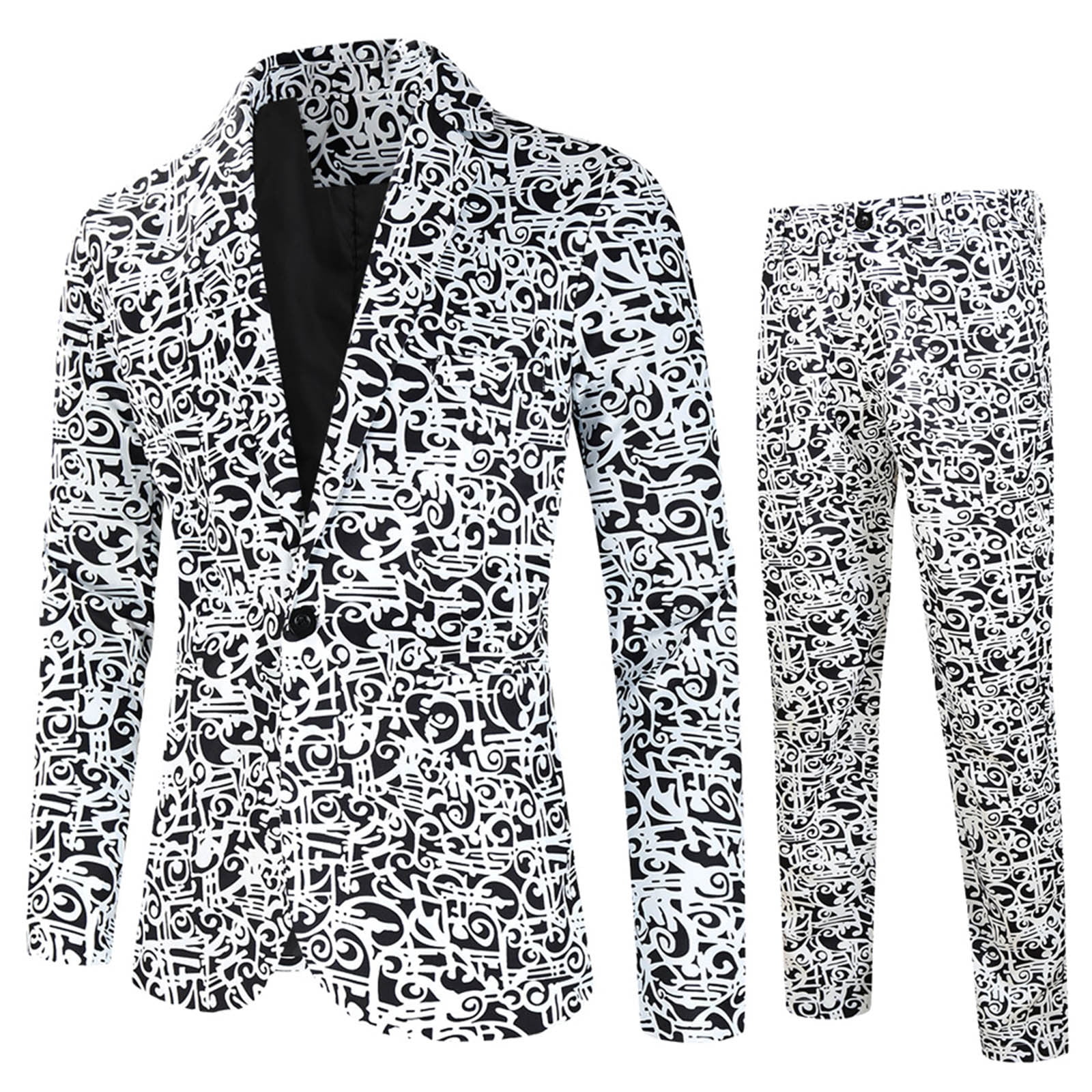 IROINNID Blazer Suit Set for Men Casual Pocket Blazer Jacket and Pants ...