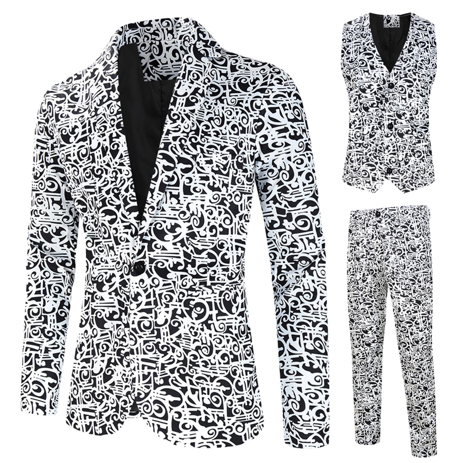 IROINNID Blazer Suit Set for Men Single Breasted Blazer Jacket with ...