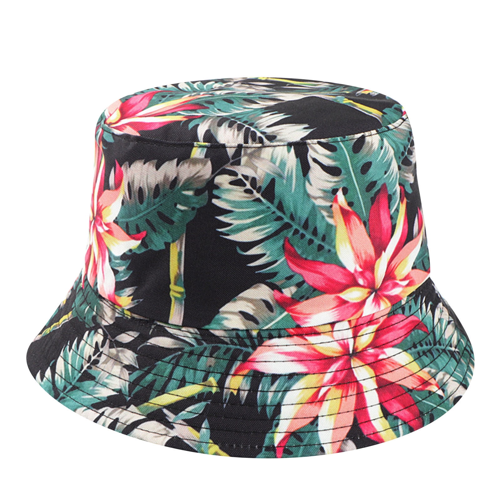 IROINNID Bucket Hat Unisex Summer Hawaiian Style Flower Print Outdoor ...