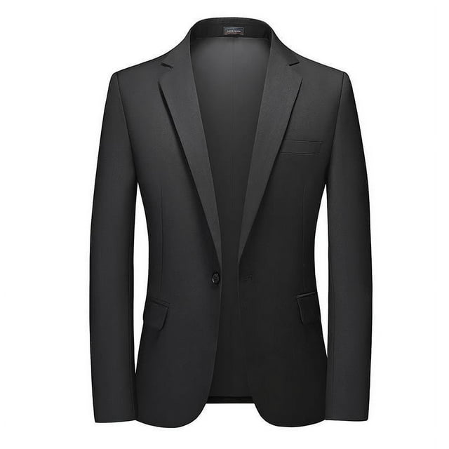 IROINNID Business Suit for Men Formal Blazer Solid One Button Classic ...