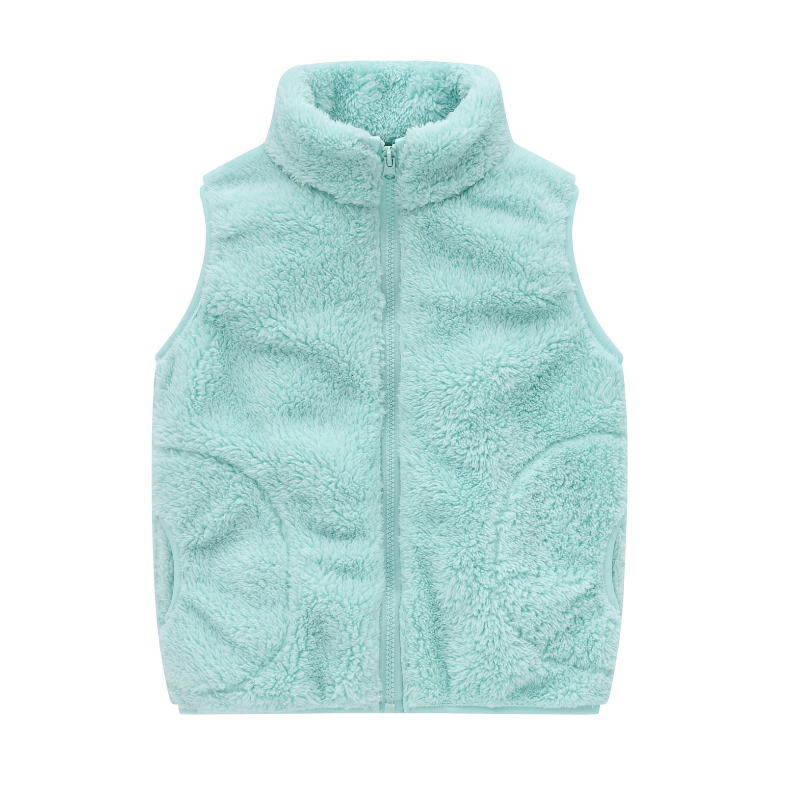 IROINNID Fleece Vest for Toddler Solid Color Plush Cute Winter Thick ...