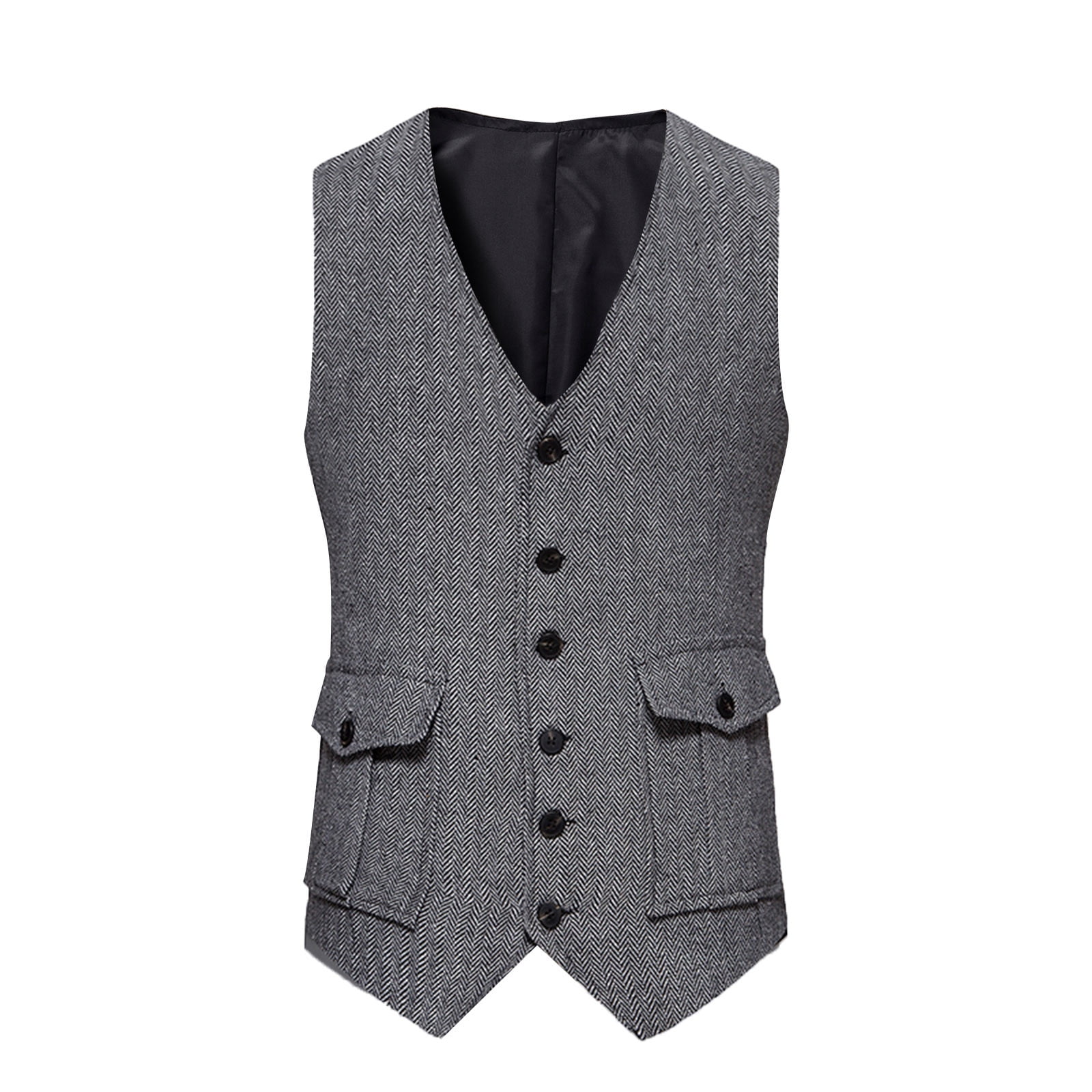 IROINNID Formal Suit Vest for Men Retro Single-breasted Versatile ...