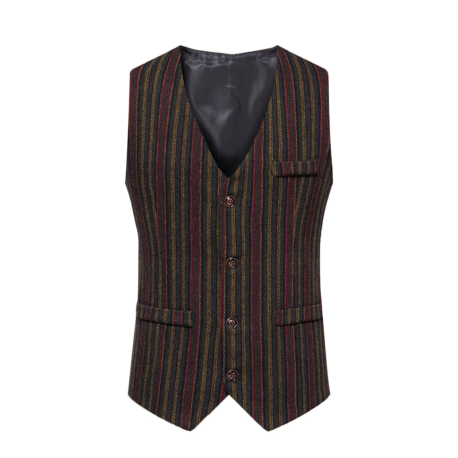 IROINNID Formal Suit Vest for Men Retro Single-breasted Versatile ...