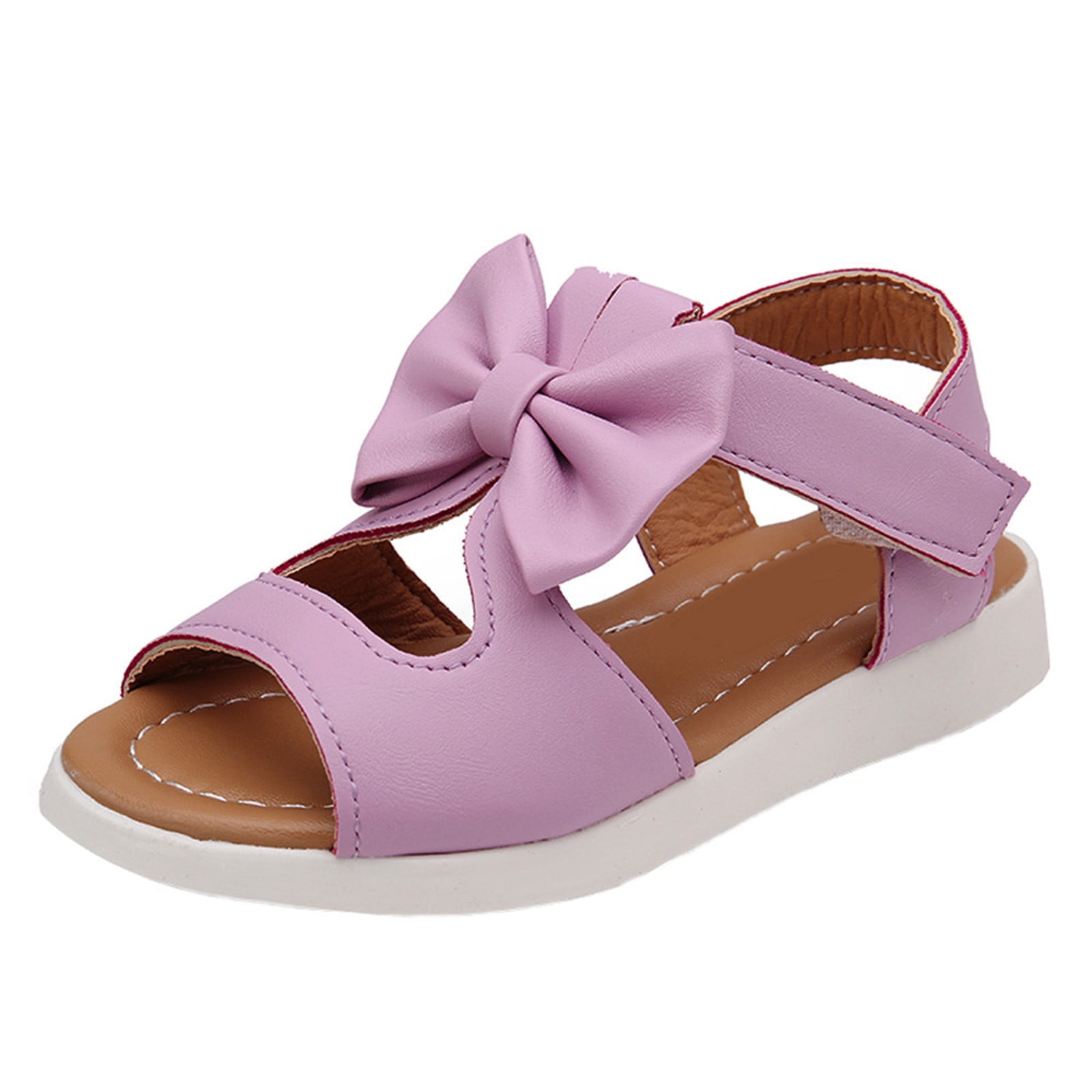 IROINNID Little N Big Girls Summer Sandals Girls Cute Bow Non-slip PU ...