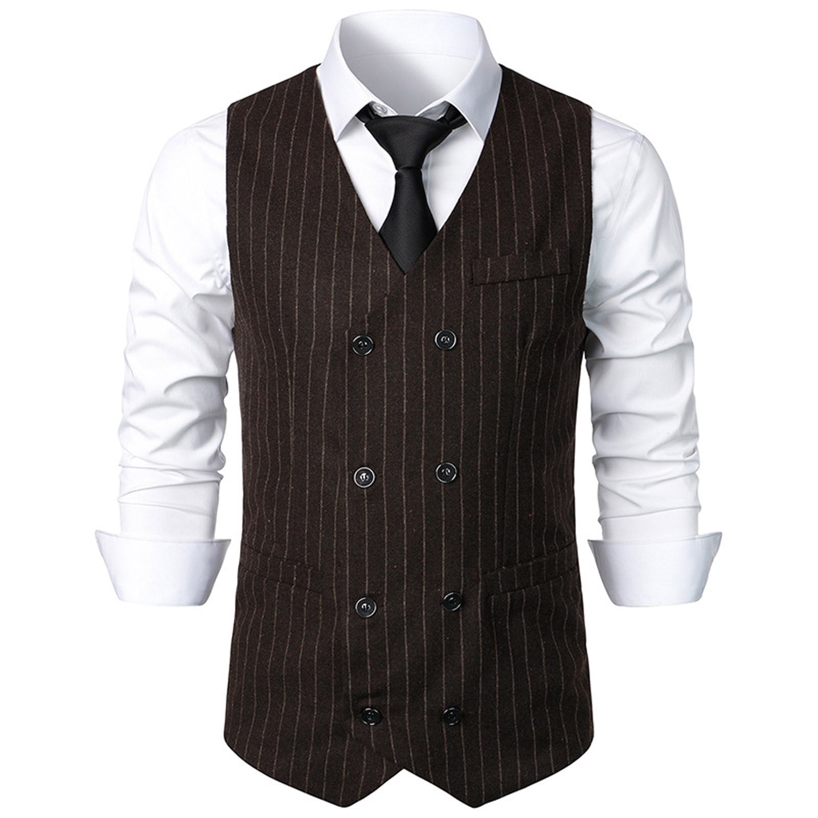 IROINNID Mens Suit Vest Formal Single Breasted Sleeveless Classic ...