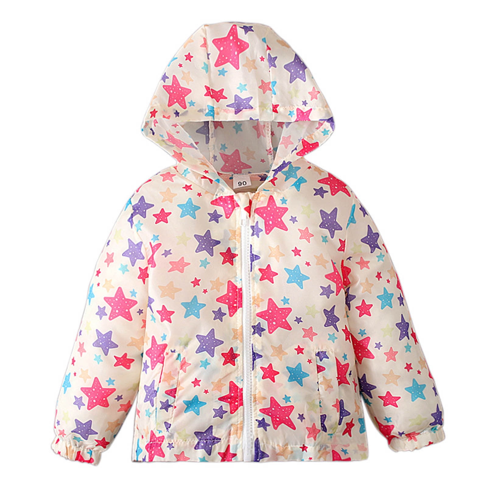 IROINNID Outdoor Jacket for Toddler Kids Girls Cute Pattern Zipper Long ...