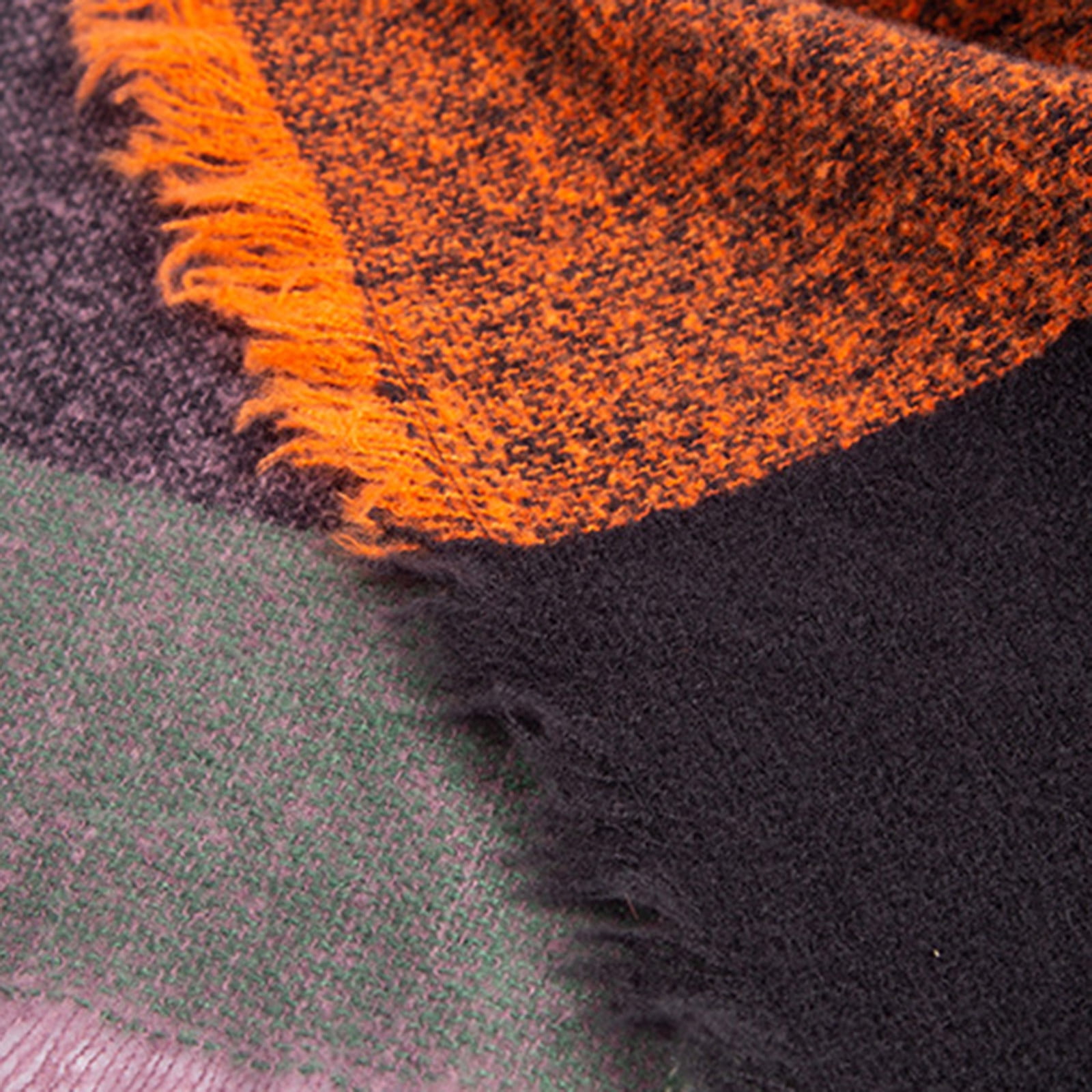 IROINNID Scarfs for Women Autumn Plaid Shawl Wrap Cape Cardigan Hoodie ...