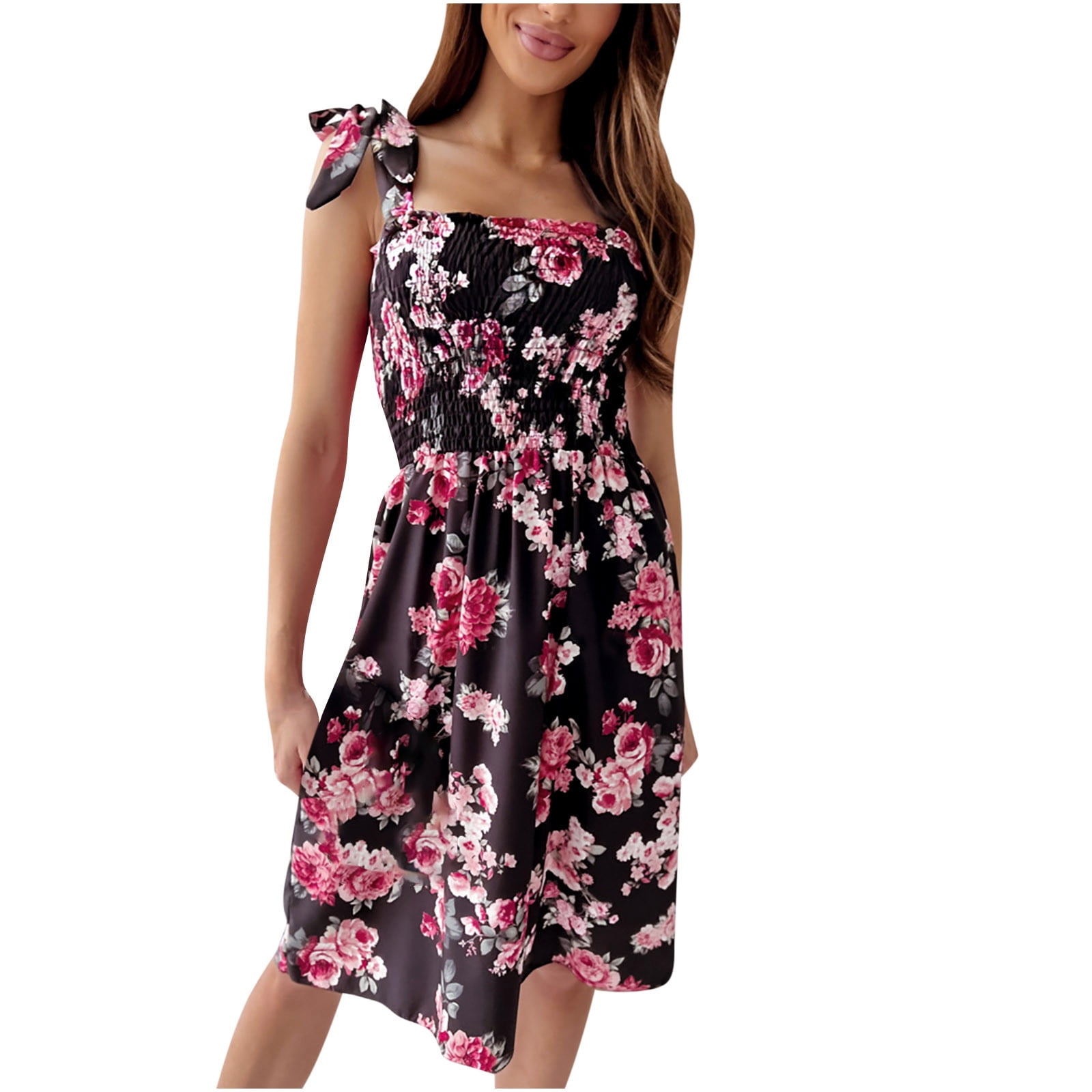 IROINNID Sundress For Women Sexy Bandage Sleeveless Backless Waist ...