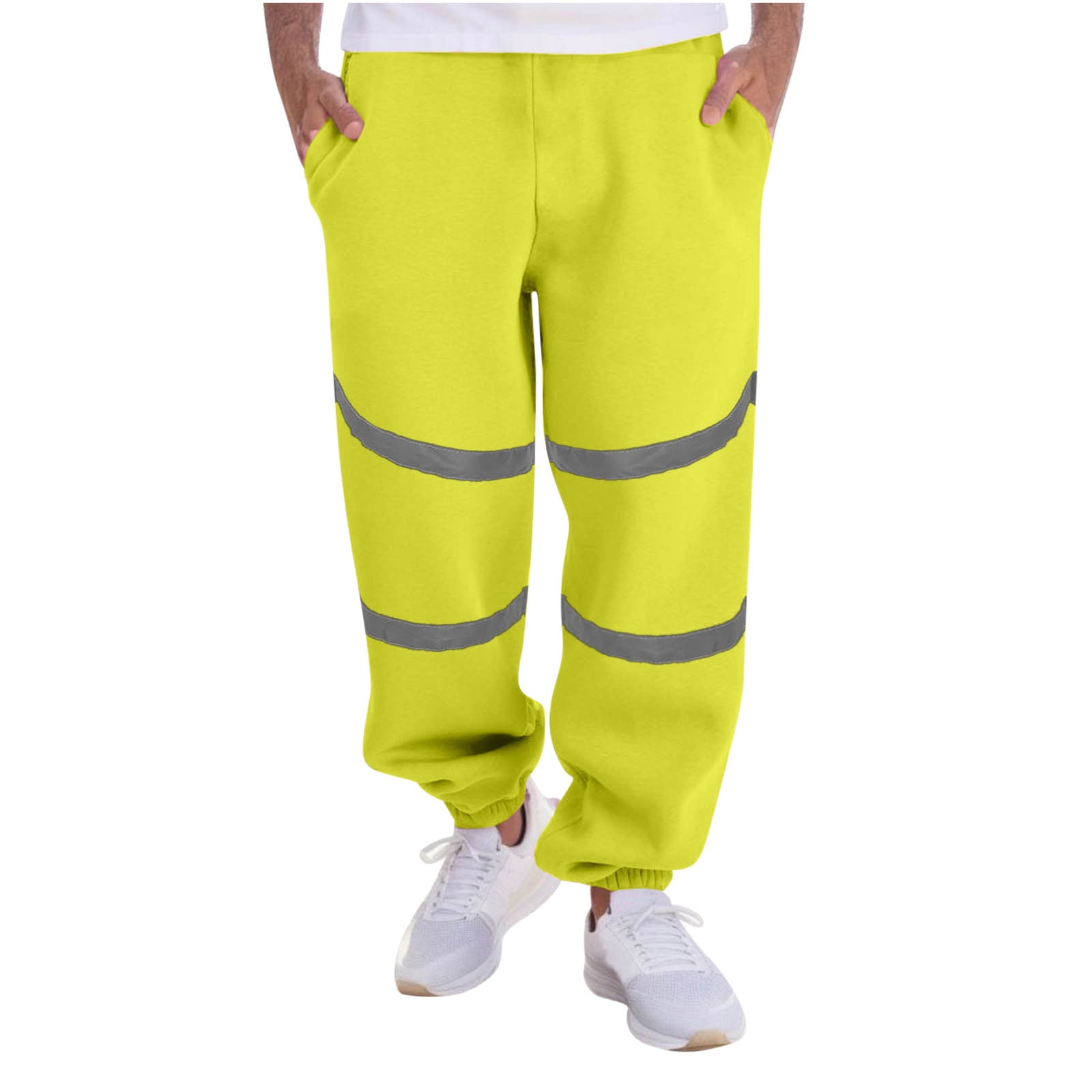 IROINNID Sweatpants for Men Casual Reflective Pants Loose Fit Wide Leg ...