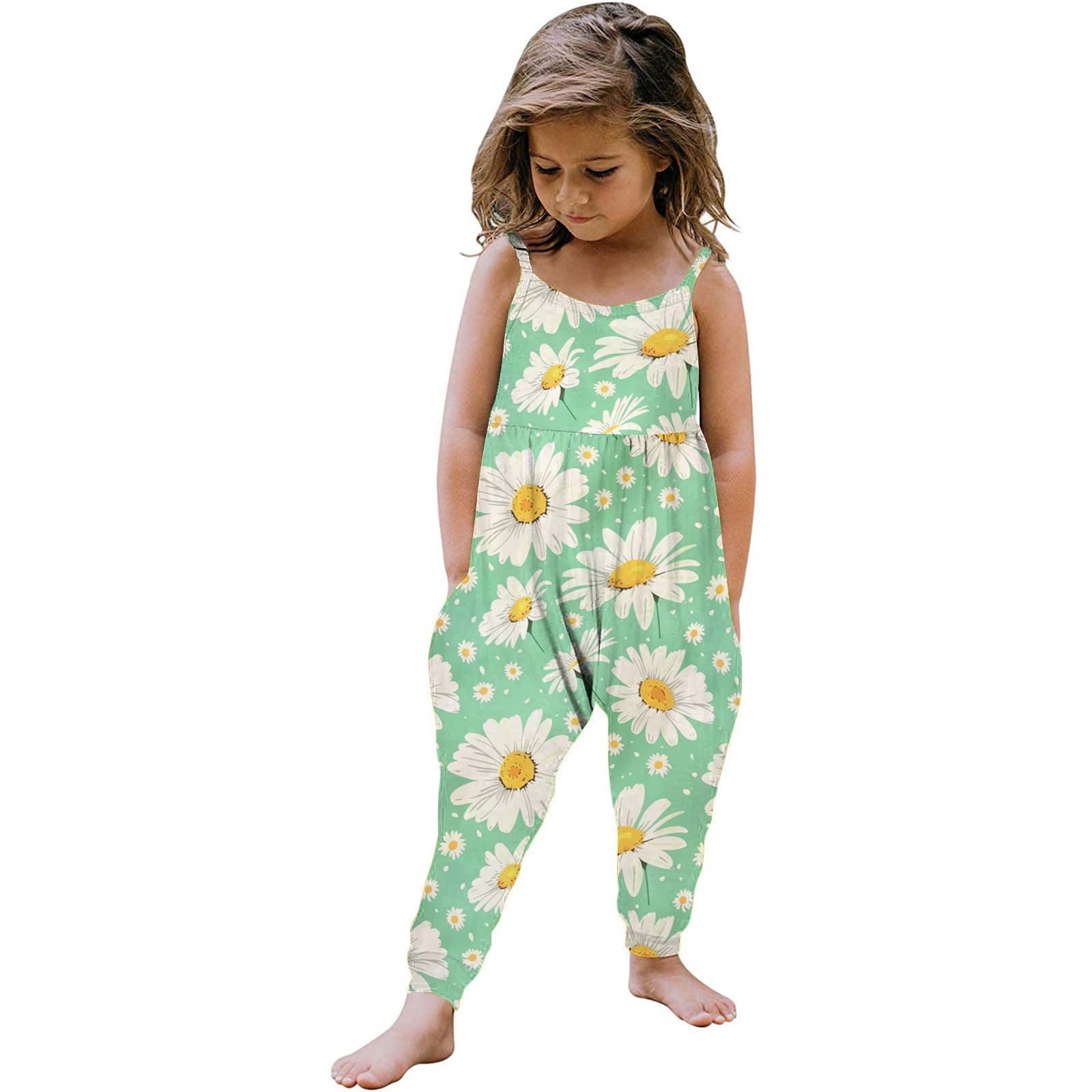 IROINNID Toddler Girls Kids Jumpsuit One Piece Floral Printed ...