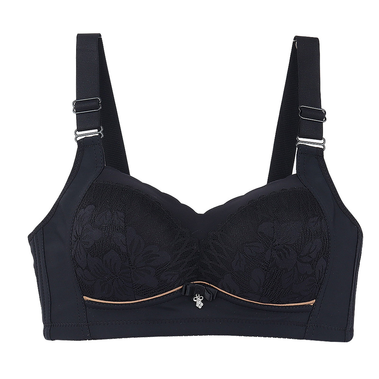 IROINNID Women's Bras Push-Up Solid Large Size Embroidered Full ...