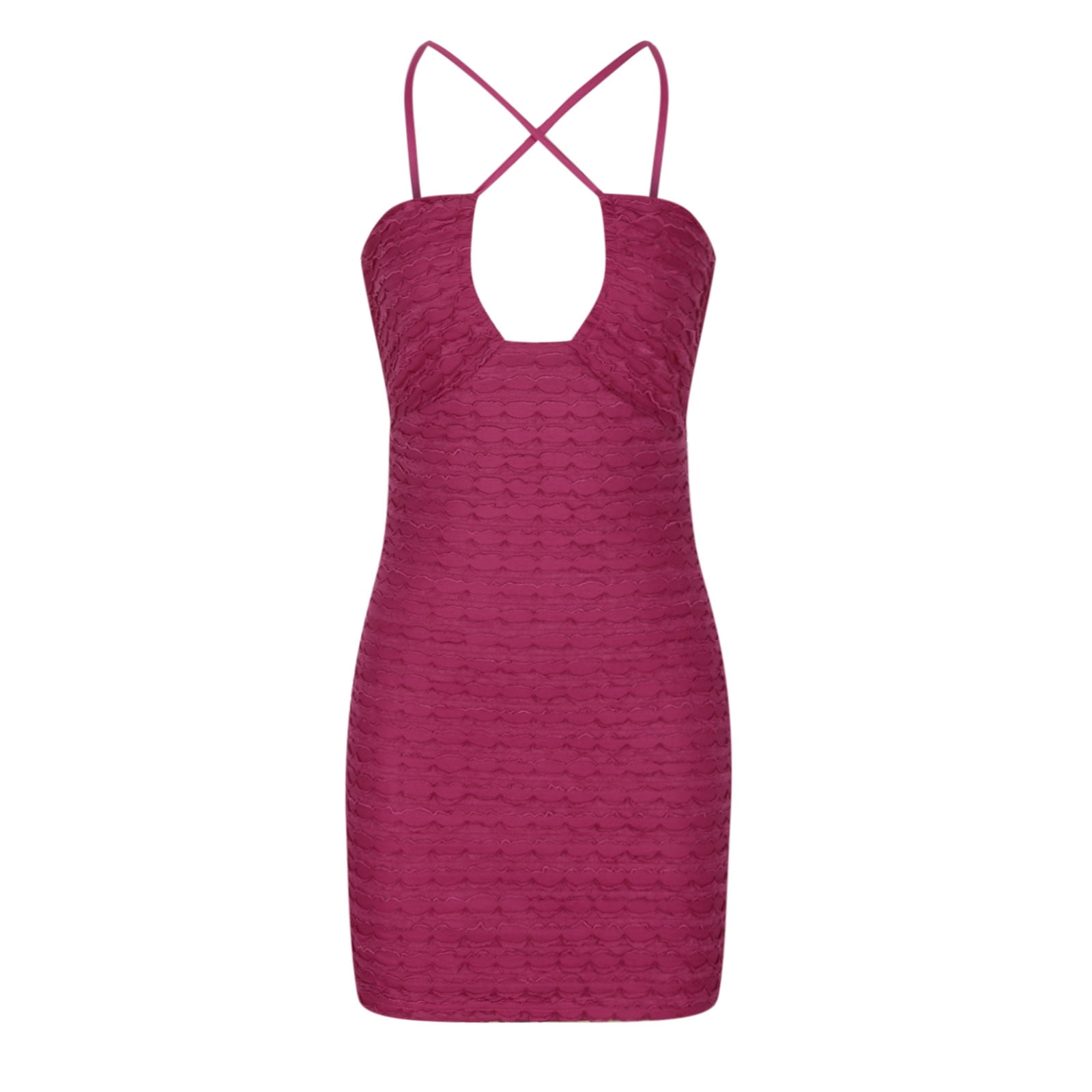 IROINNID Women's Sheath Dress Pure Color Tight Fitting Bandage Buttock ...