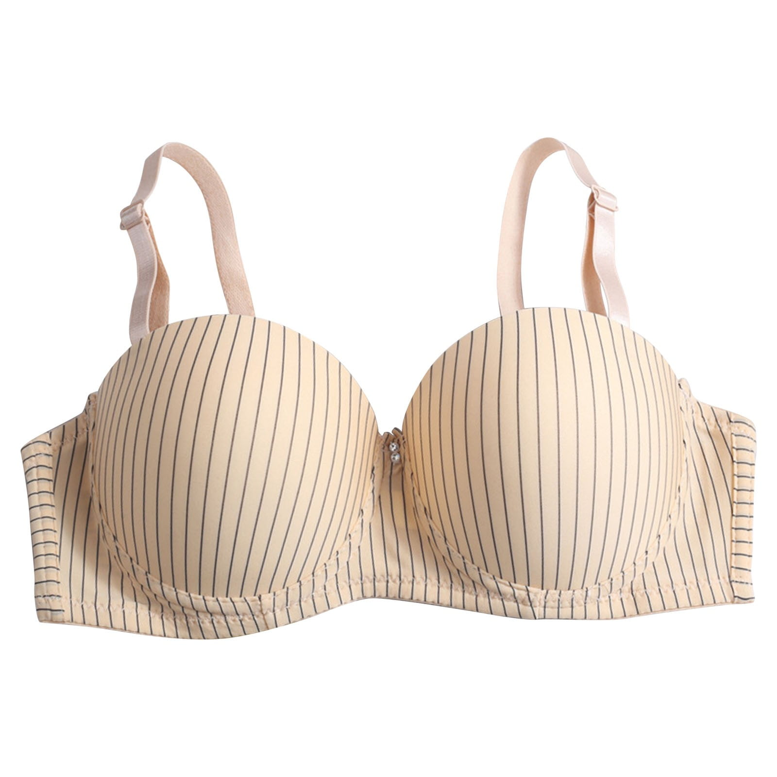 IROINNID Women's Underwire Bra, Stripe No-Poke Push-Up Bra, Convertible ...