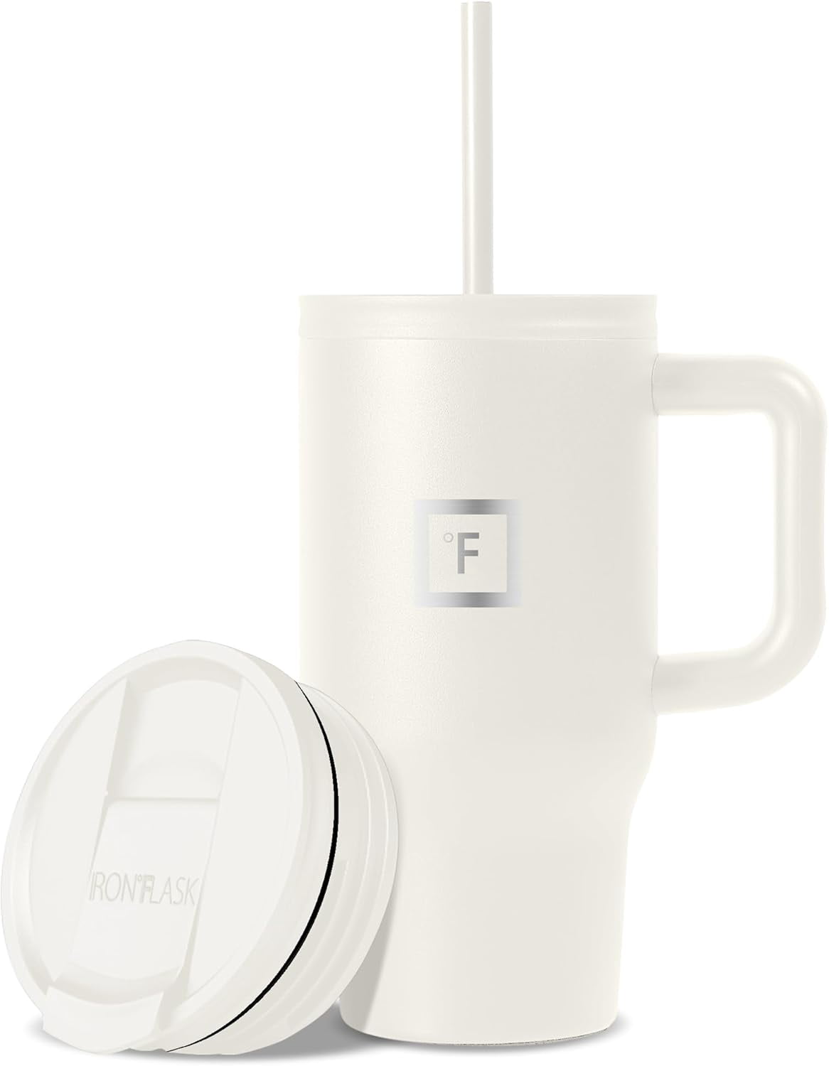 IRON °FLASK Co-Pilot Insulated Mug w/Straw & Flip Cap Lids - Cup Holder ...