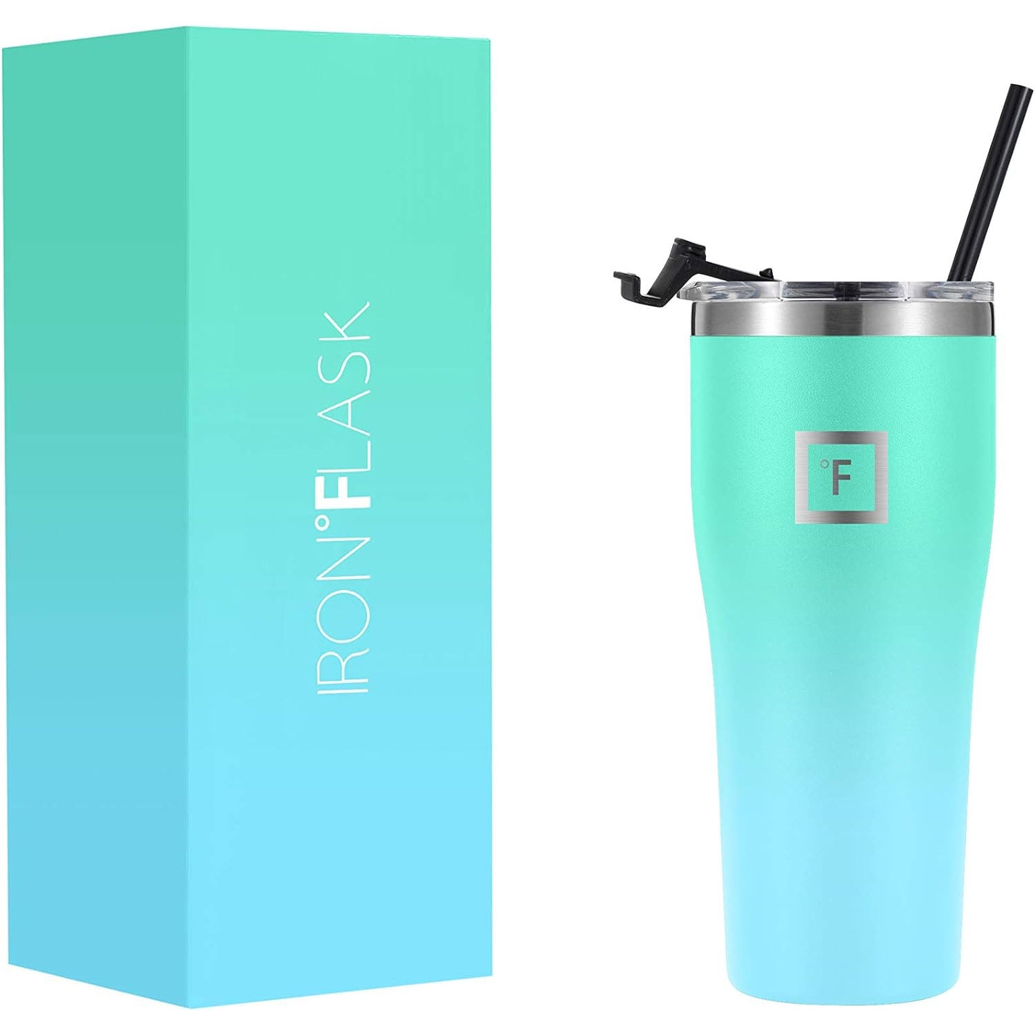 IRON FLASK Insulated Rover Tumbler Lid & Straw, Leak Proof & Stainless ...