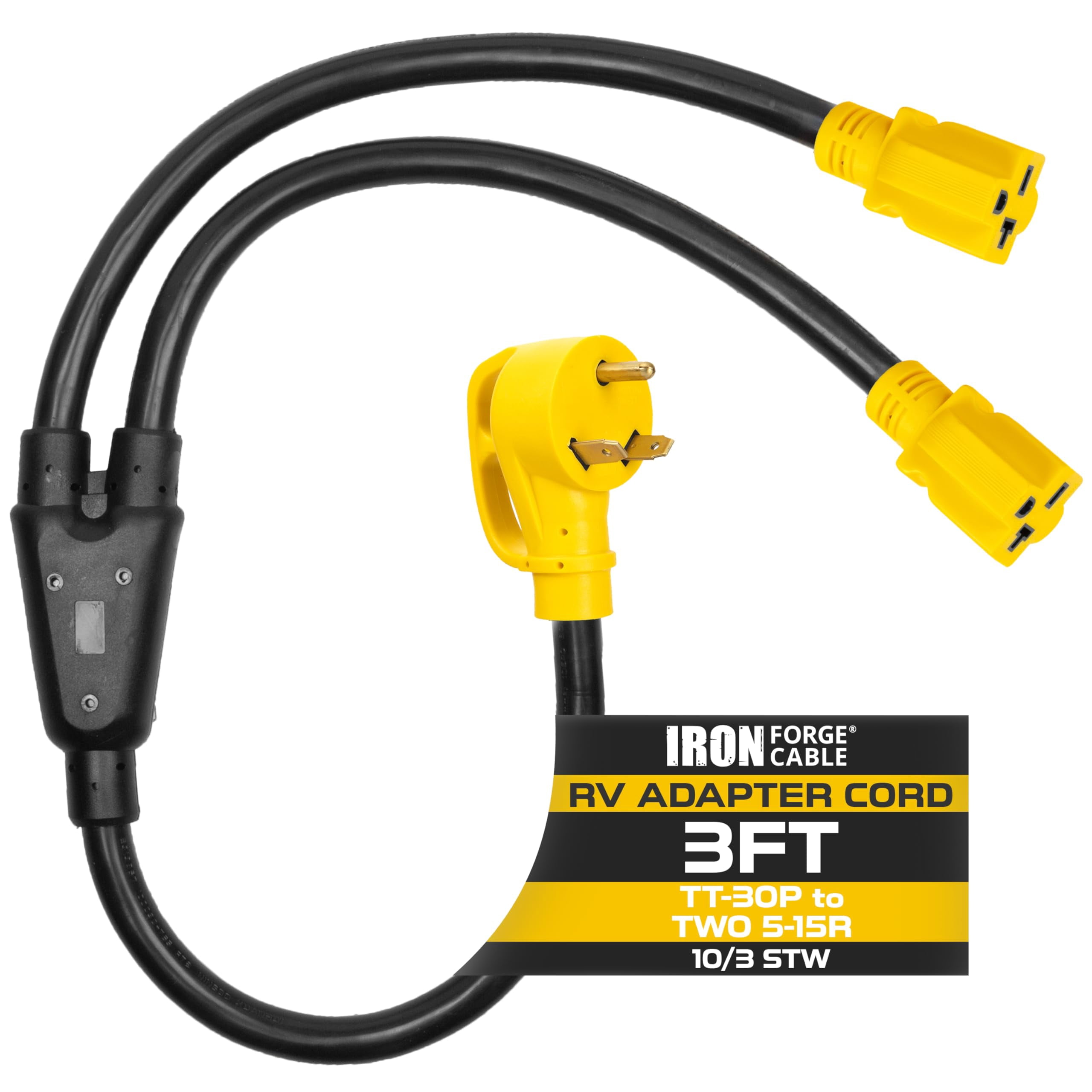 IRON FORGE CABLE RV Cord, Generator and RV Electrical Adapter Power ...