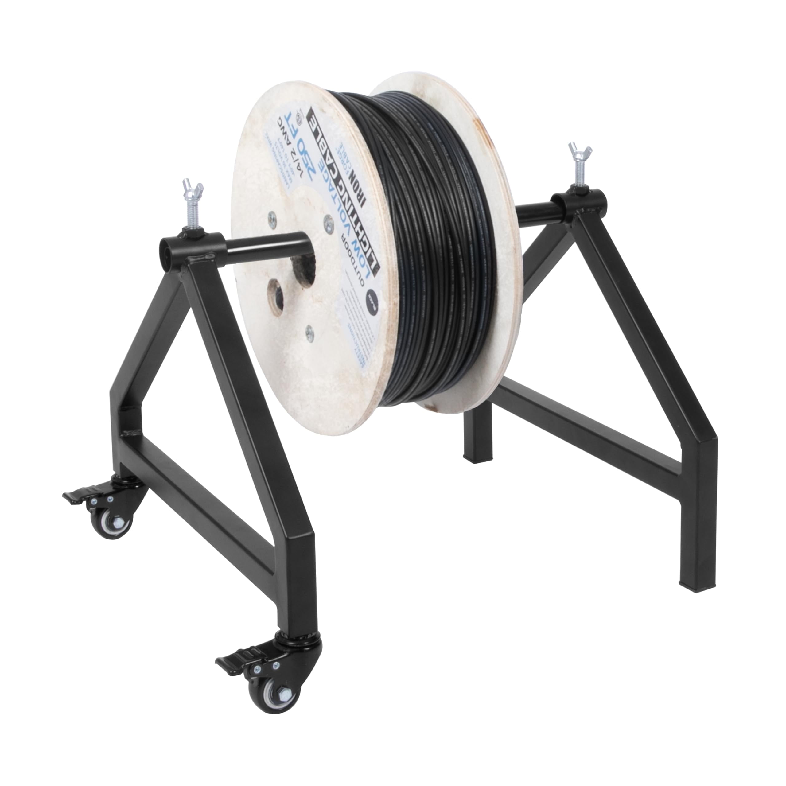 IRON FORGE CABLE Wire Spool Rack, Cable Caddy Spool Holder - Heavy Duty ...