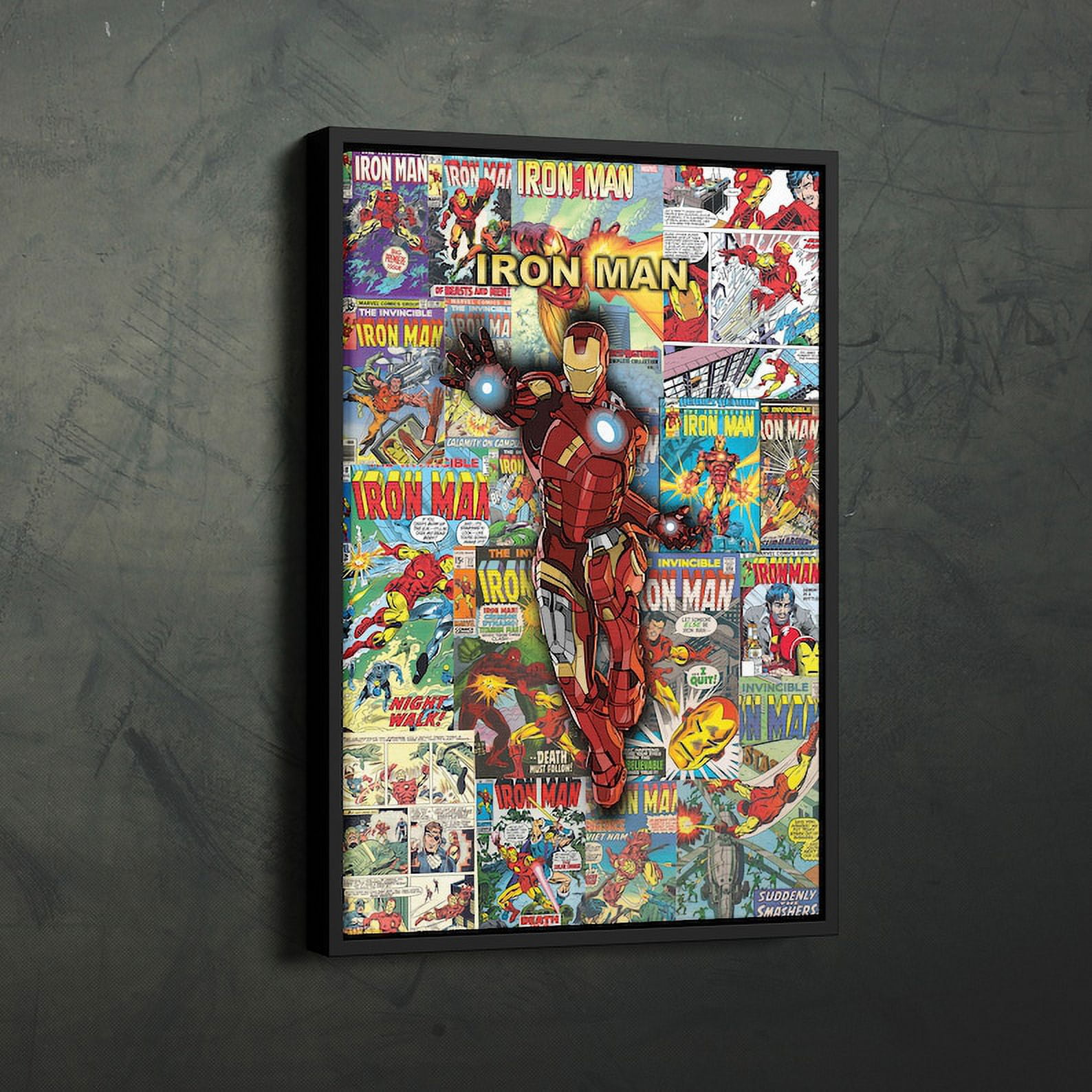 IRON MAN Collage Art Poster Comics Wall Art Print Home Decor Framed Poster Art - Walmart.com