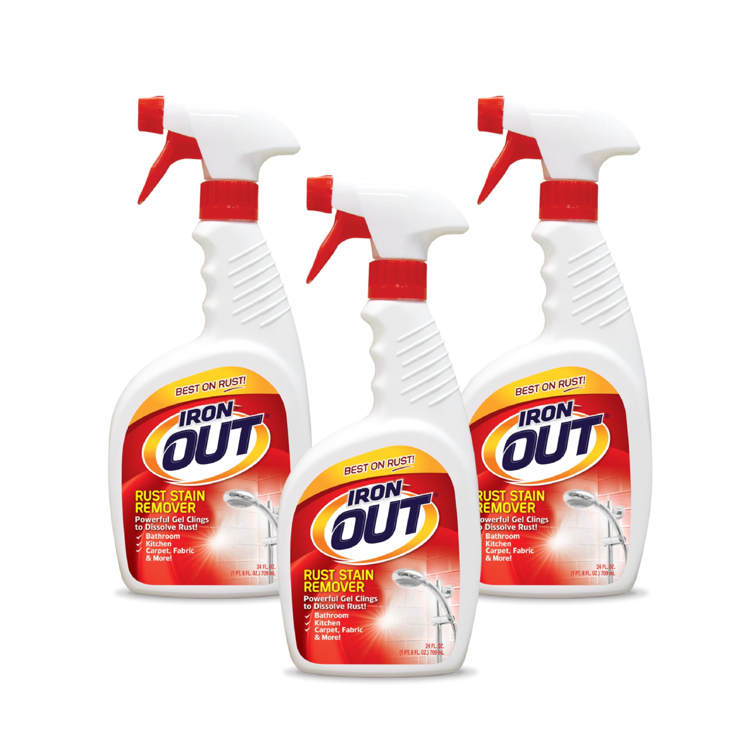 IRON OUT Rust Stain Remover Spray Gel, Remove Rust Stains in Bathrooms ...