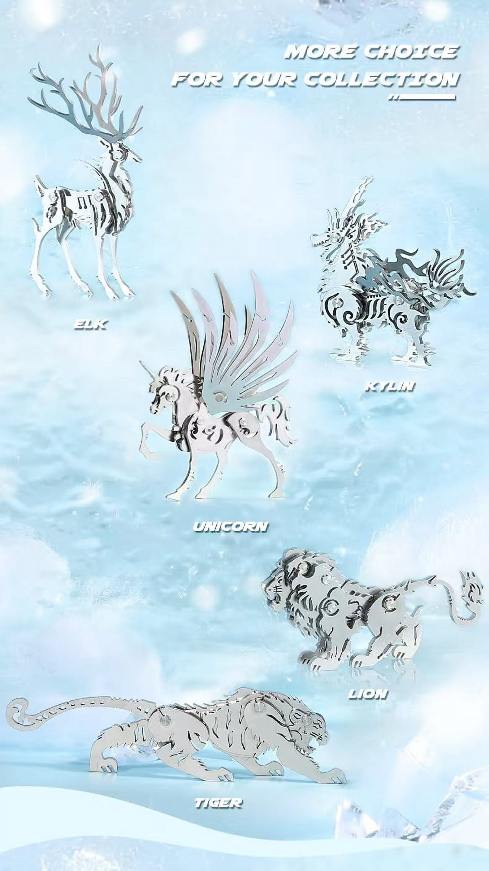 IRON STAR scale model kits Easy-to-Assemble Animal Figures - Walmart.com